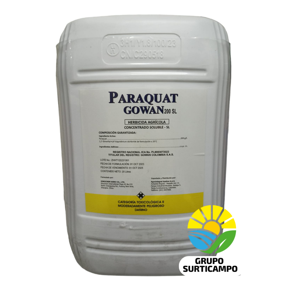 PARAQUAT 200 GOWAN 20 LITROS - Grupo Surticampo